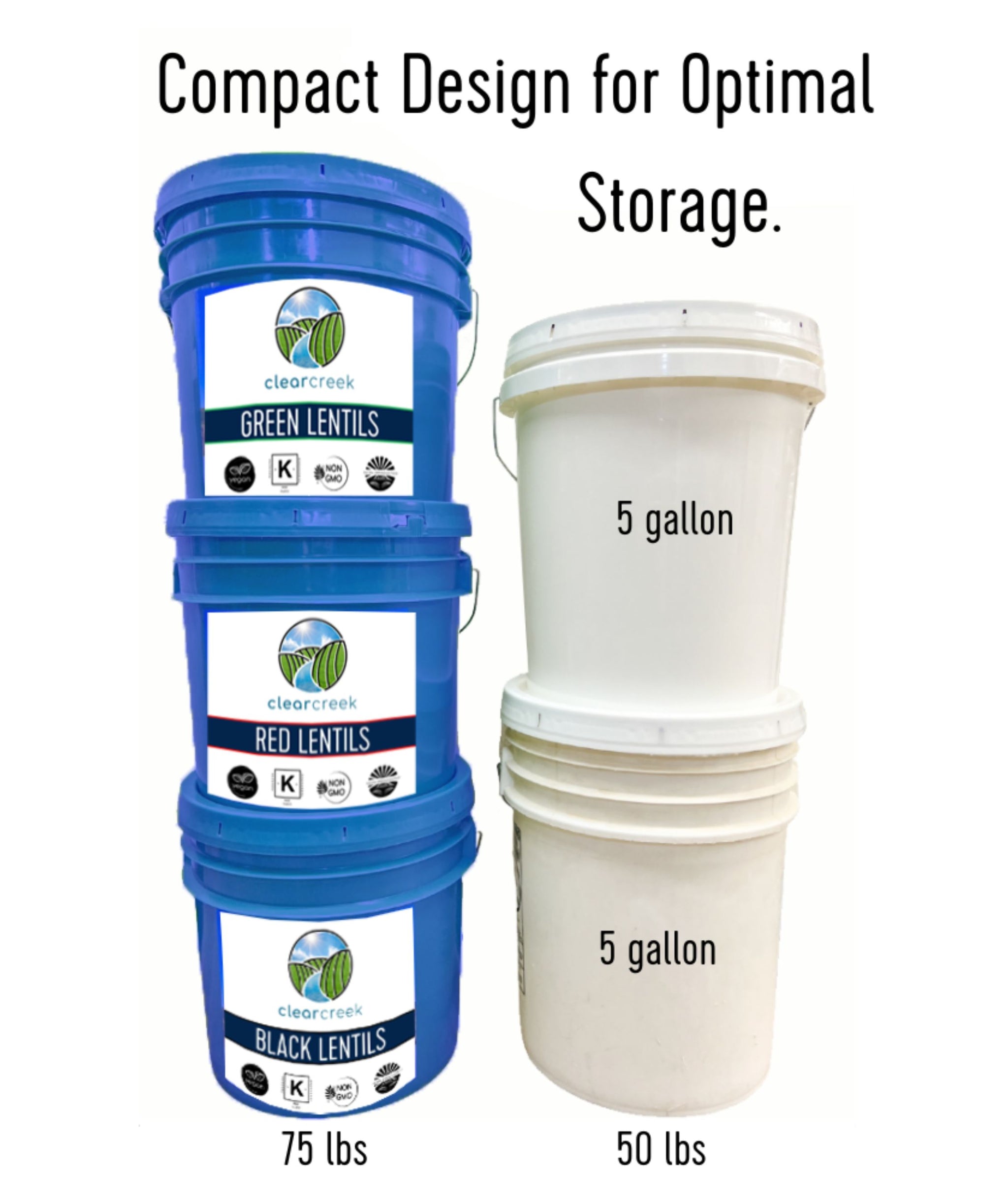 Certified Glyphosate Residue Free| Yellow Lentils | 25 LB Bucket ...