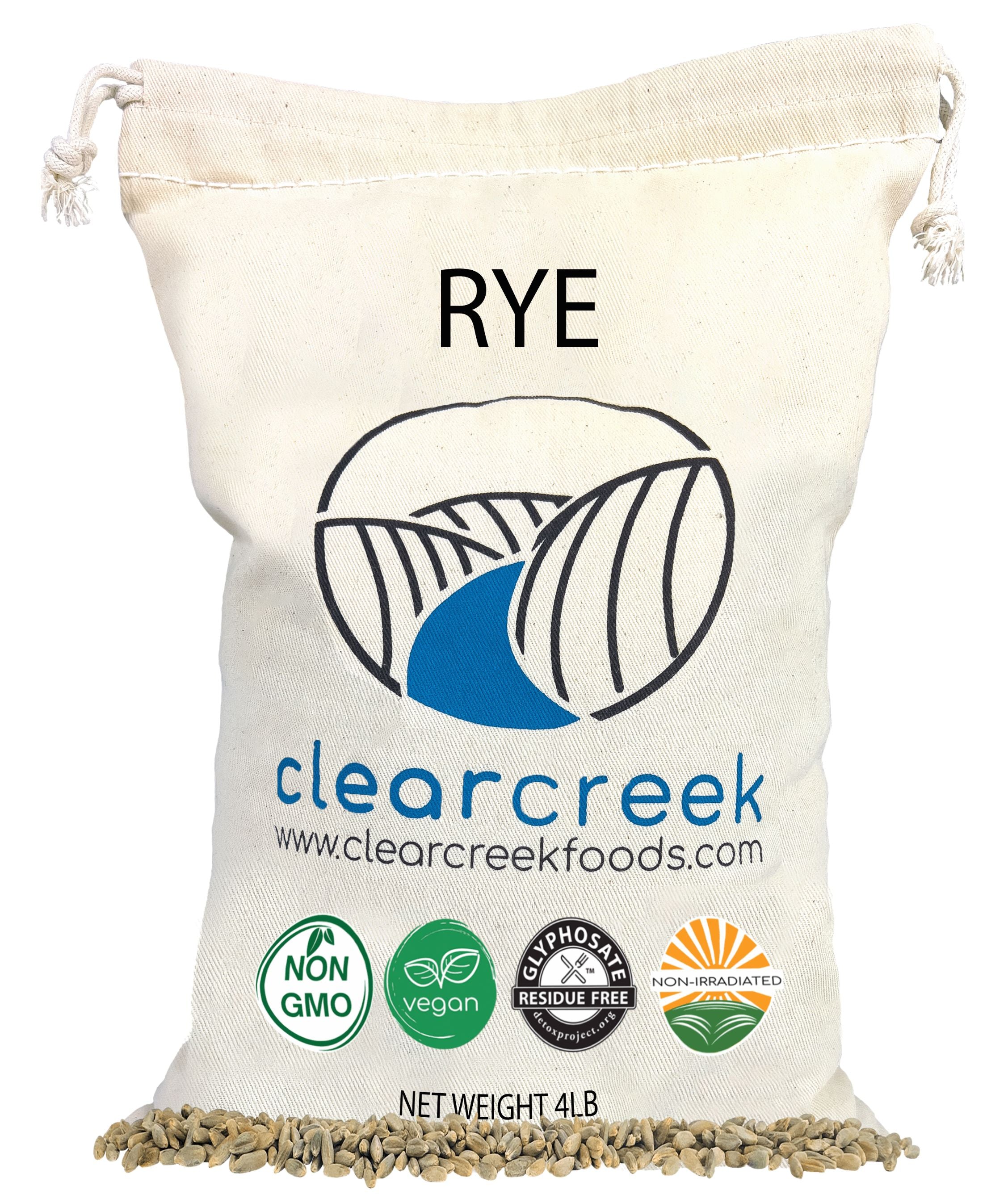 Rye Berries| Certified Glyphosate Residue Free | 4 LB – Palouse Brand
