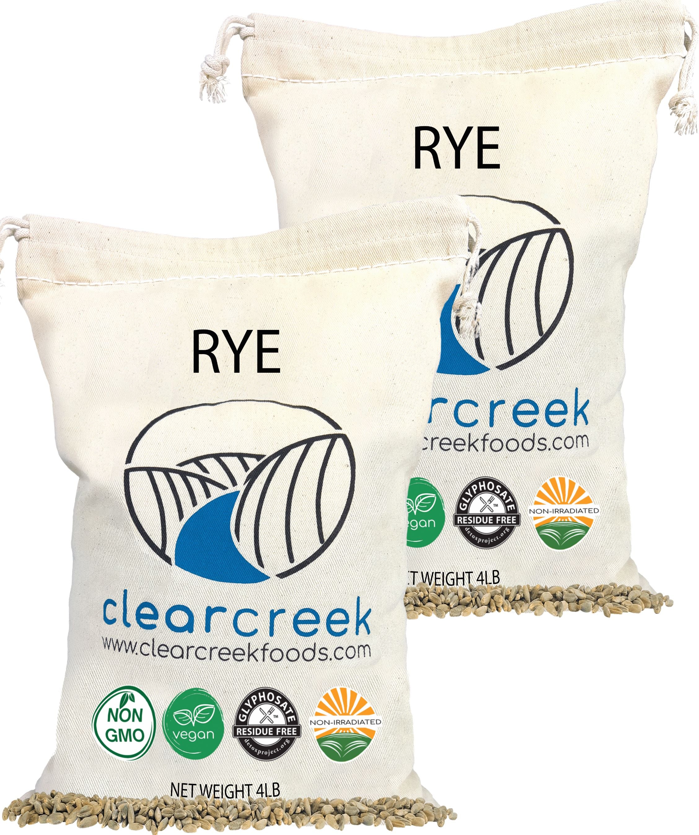 Rye Berries | 8 LB (2-4 lbs) | Value Pack | Certified Glyphosate Resid ...